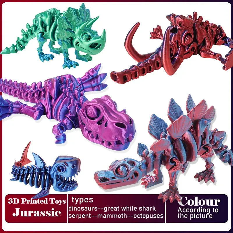 3D Printed Tyrannosaurus Rex Realistic Dinosaur Model Jointed Full Mov